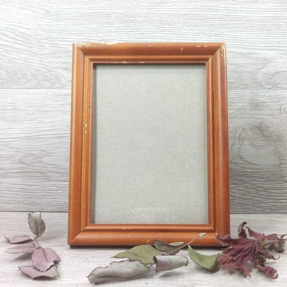 Unbranded | Accents | Vtg Brown Wooden Photo Frame Table Top Wall Mount ...